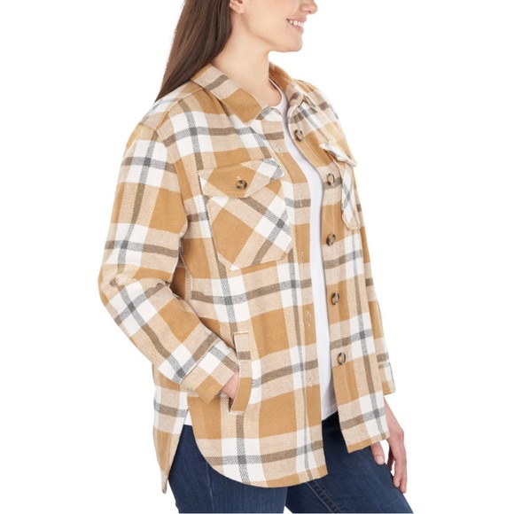 members mark | Jackets & Coats | Nwot Plaid Shacket | Poshmark